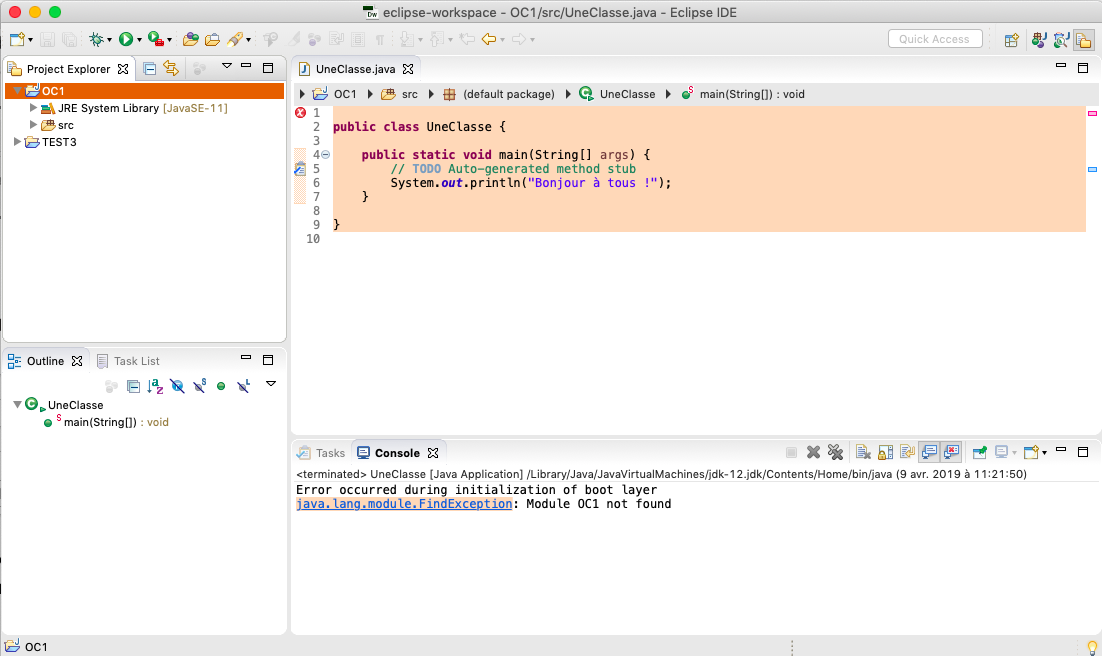 Résolu Java Hello World Javalangmodulefindexception Par Marieb3 Page 1 Openclassrooms